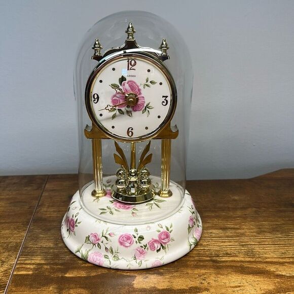 Linden | Wall Decor | Lindenclock Floral Vintage Ceramic Floral Gold ...